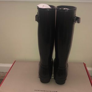 hunterboots | Shoes | Womans Original Tall Gloss Black Hunter Boots ...